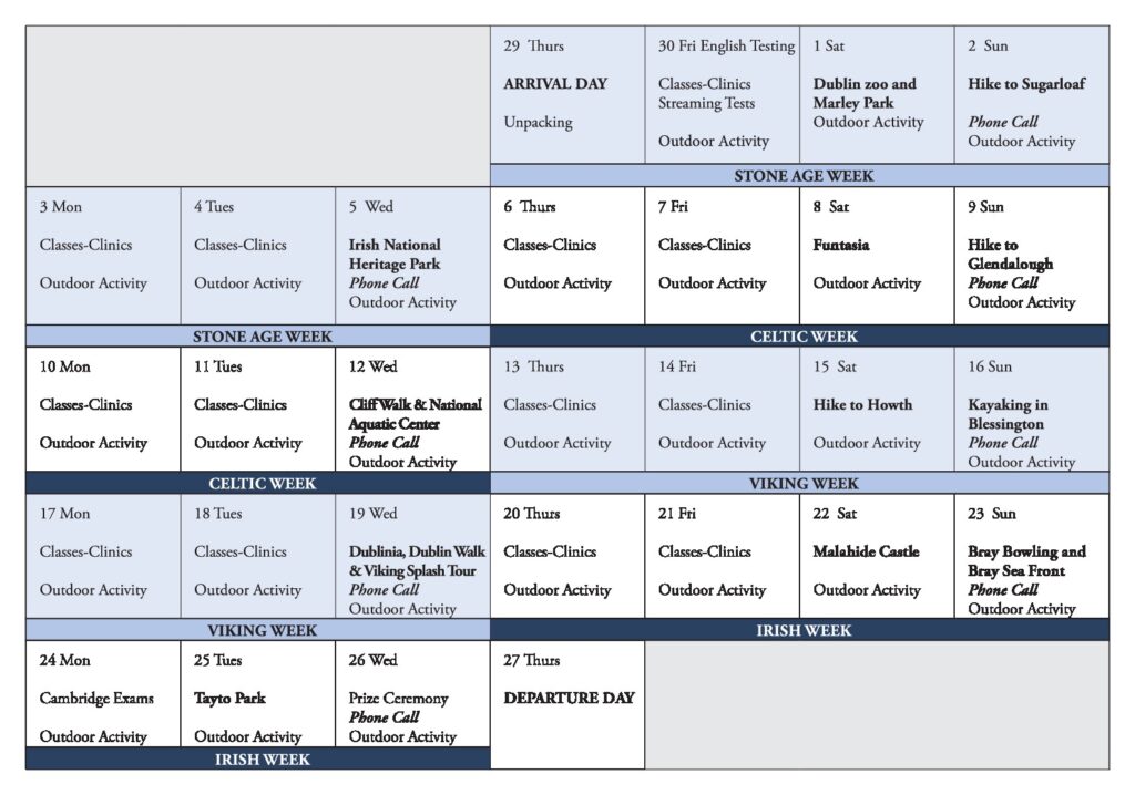 Calendar - Dublin Oak Academy